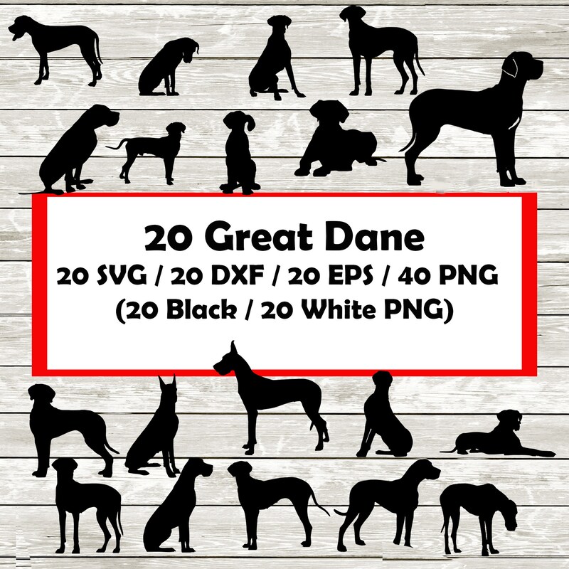 Great Dane Svg - Etsy