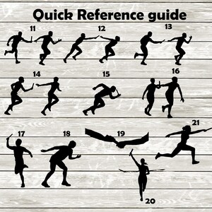 Relay Silhouette Pack - 21 Relay Running Designs Digital Download |21 ...