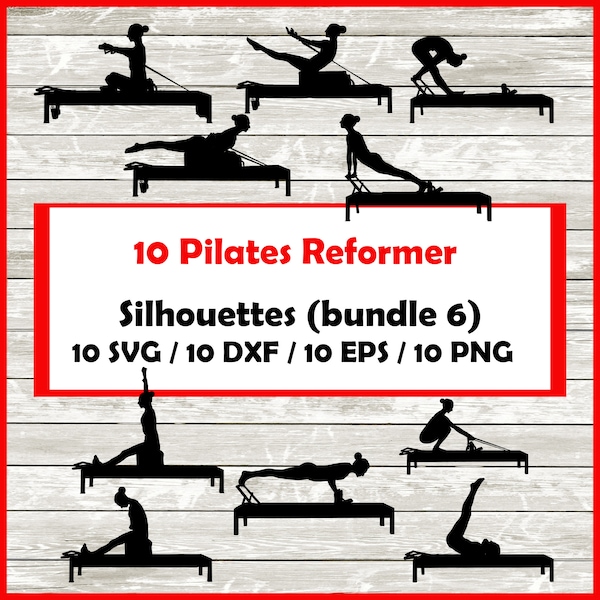 Pilates Reformer Clipart - Etsy