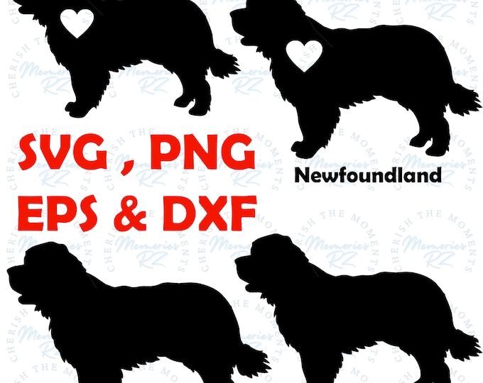 Newfoundland Svg, Dog Svg File for Cricut, Newfie Art Clipart, Peeking ...