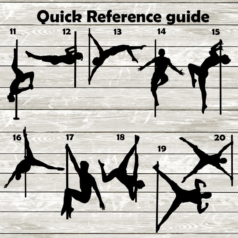 Pole Dance Silhouette Pack - 20 Designs | Digital Download | 20 Png ...