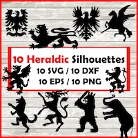 Heraldic Dragon Crest Svg Png: Bold Cut File for Invitations - Etsy