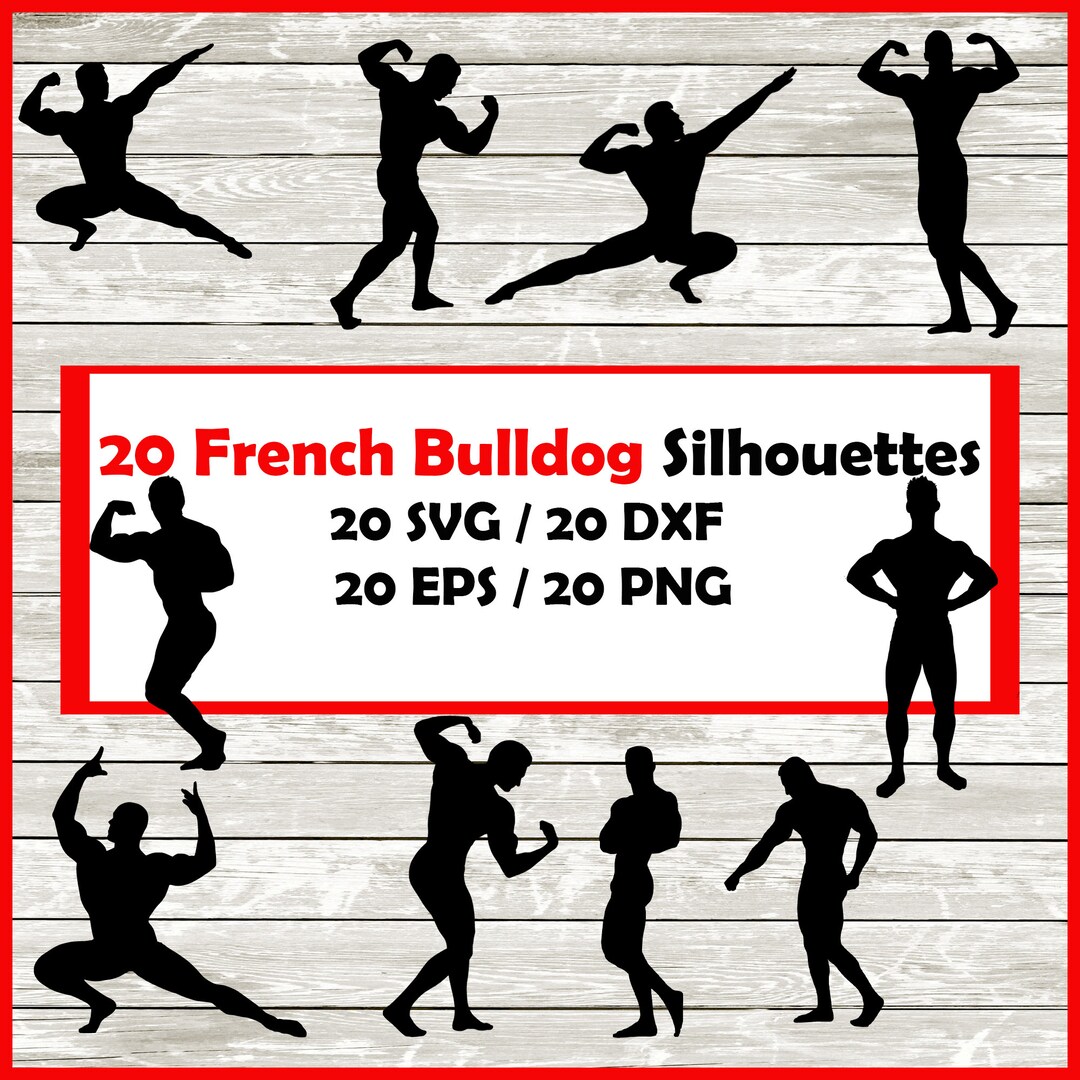 Bodybuilding Silhouette Pack - 10 Designs | Digital Download 10 Png ...