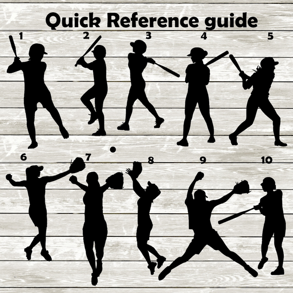 Softball Silhouette Pack 20 Women Baseball Designs Digital - Etsy
