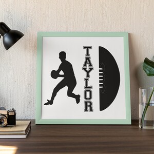 Australian Football League - AFL Clipart: Black Split Name Frame Ball ...