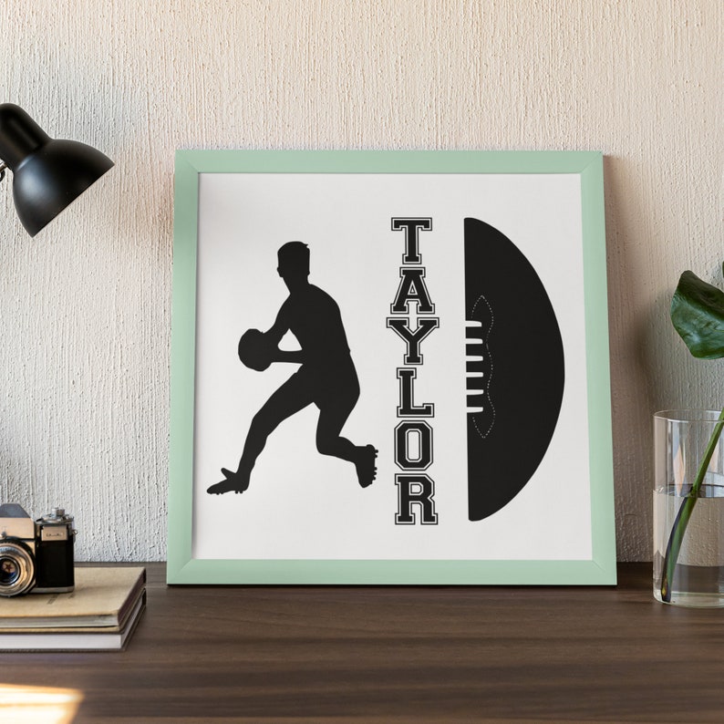 Australian Football League AFL Clipart: Black Split Name Frame Ball and ...