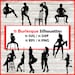 Burlesque Dancing Silhouette Pack 11 Designs Digital Download 20 Png ...
