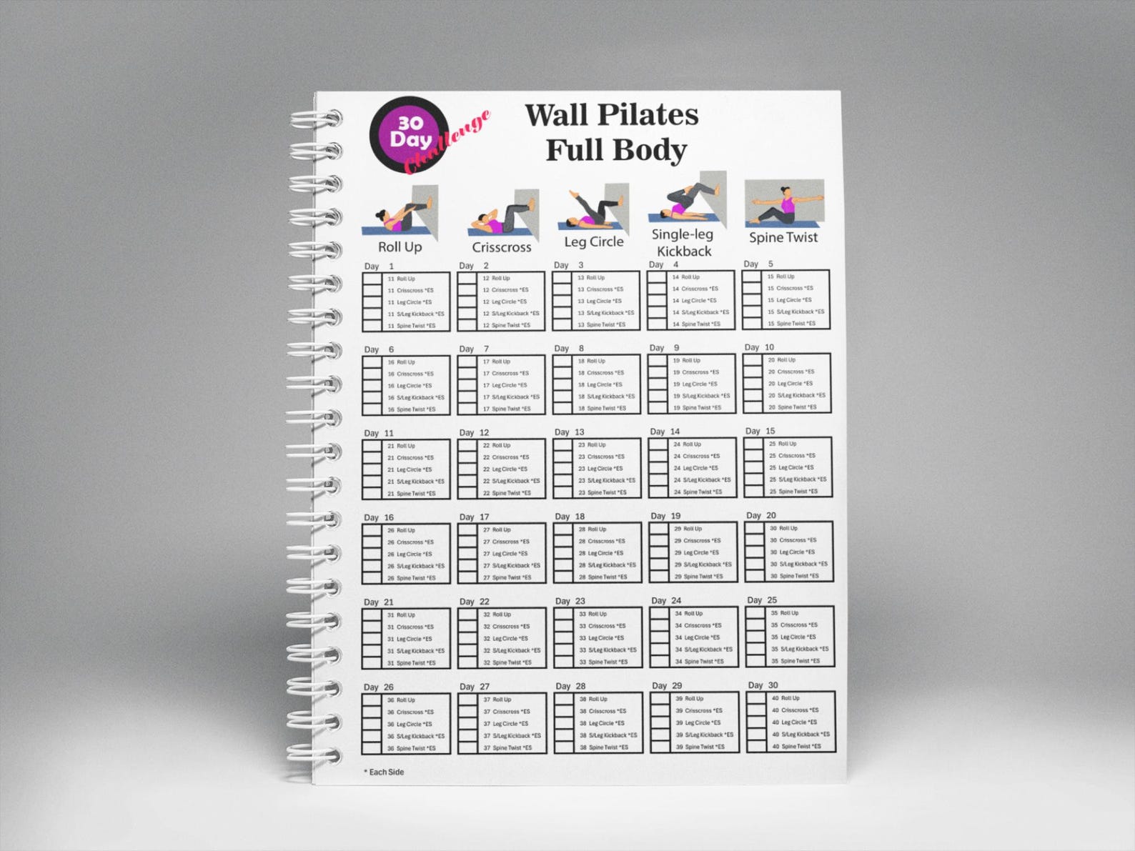 Pilates Wall Workout Planner: Personalized Fitness Plans for All Levels ...