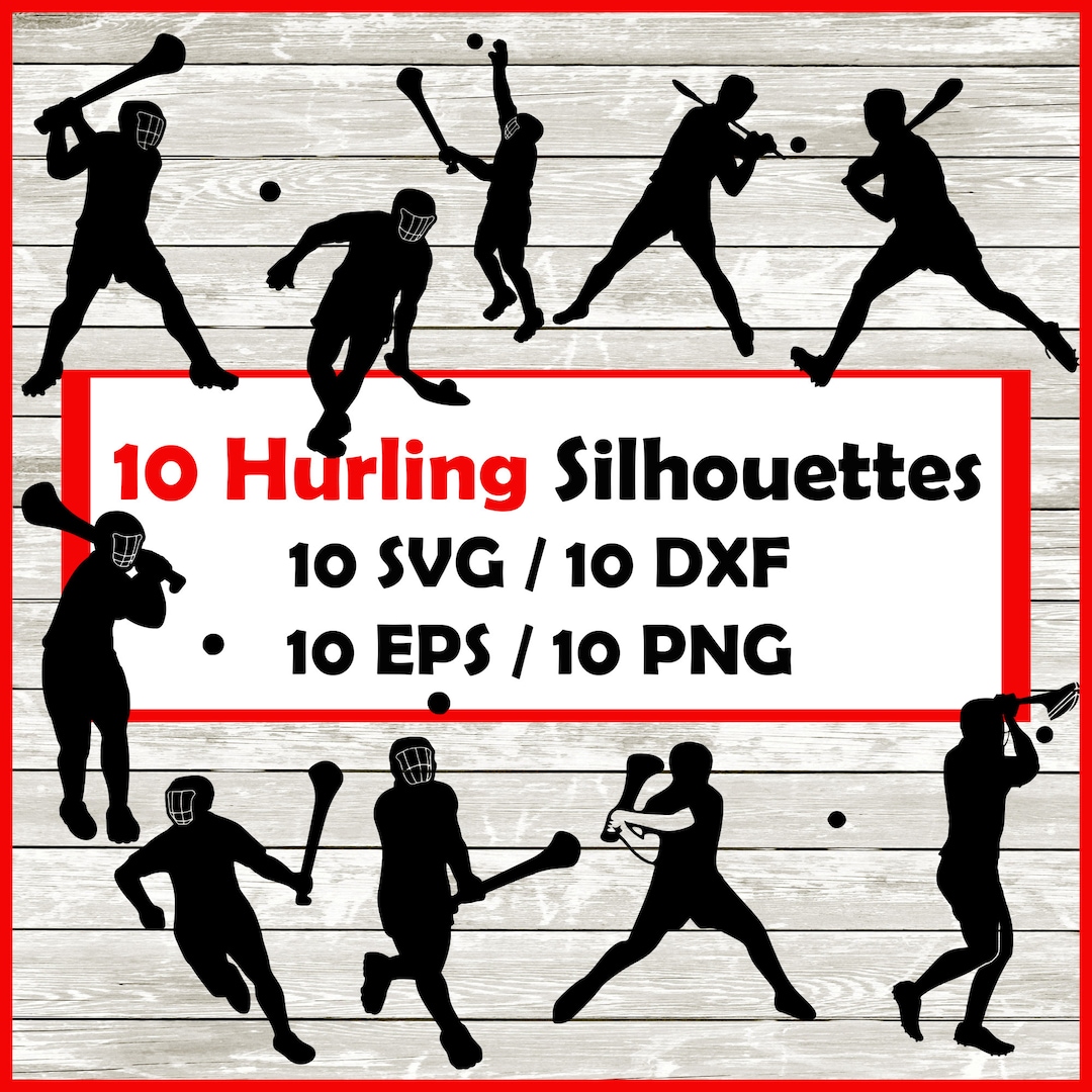Hurling Silhouette Pack - 10 Hurling Designs Digital Download |10 Png ...