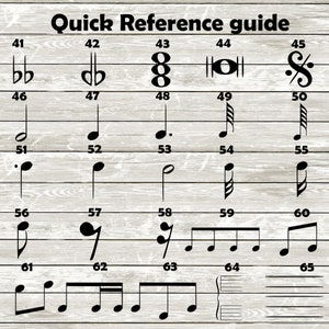 Music Note & Symbols Silhouette Pack - 65 Designs | Digital Download ...