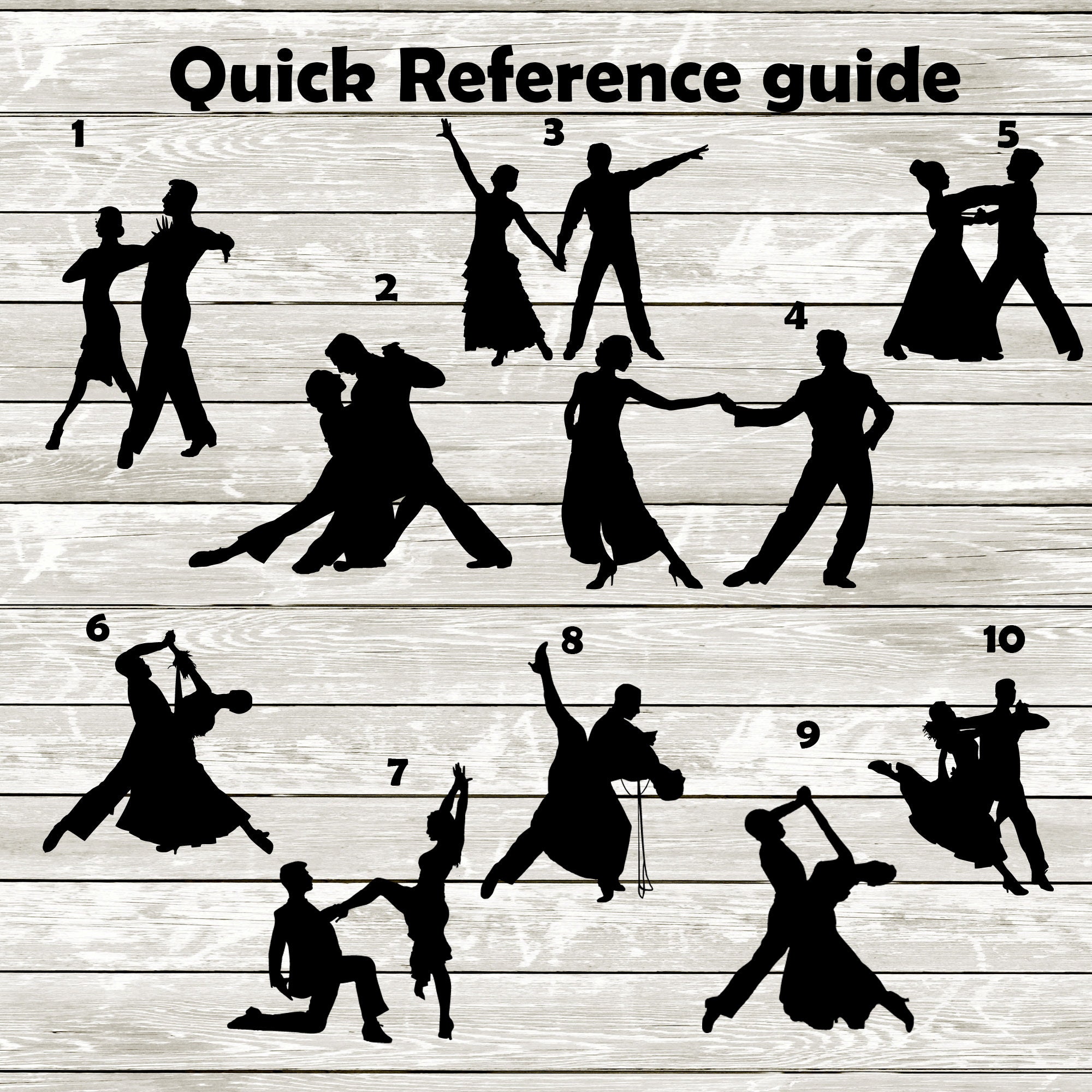 Ballroom Dancing Silhouette Pack 20 Designs Digital Download 20 Png ...