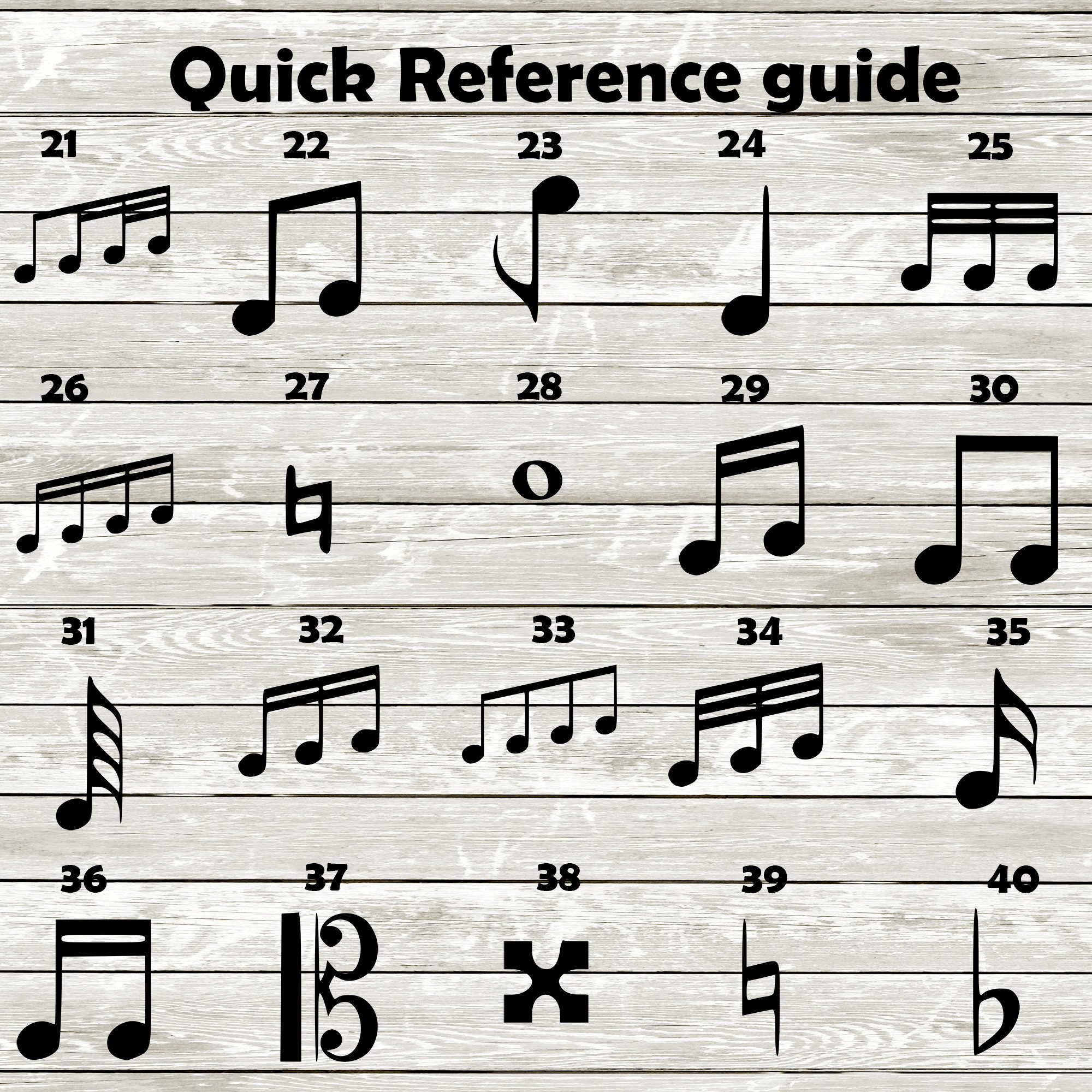 Music Note & Symbols Silhouette Pack 65 Designs Digital - Etsy