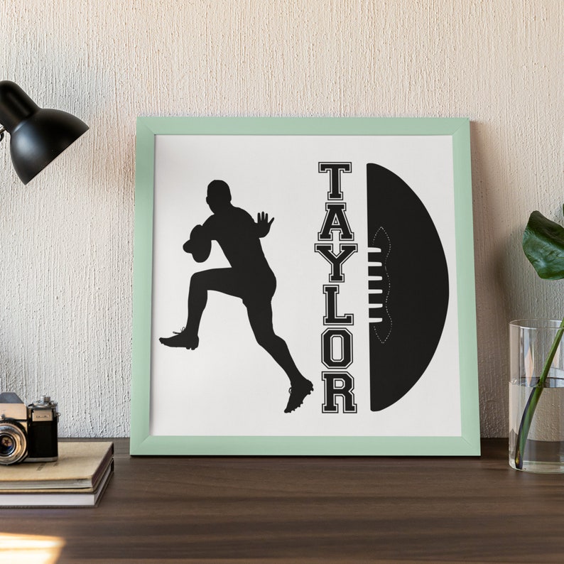 Australian Football League AFL Clipart: Black Split Name Frame Ball and ...