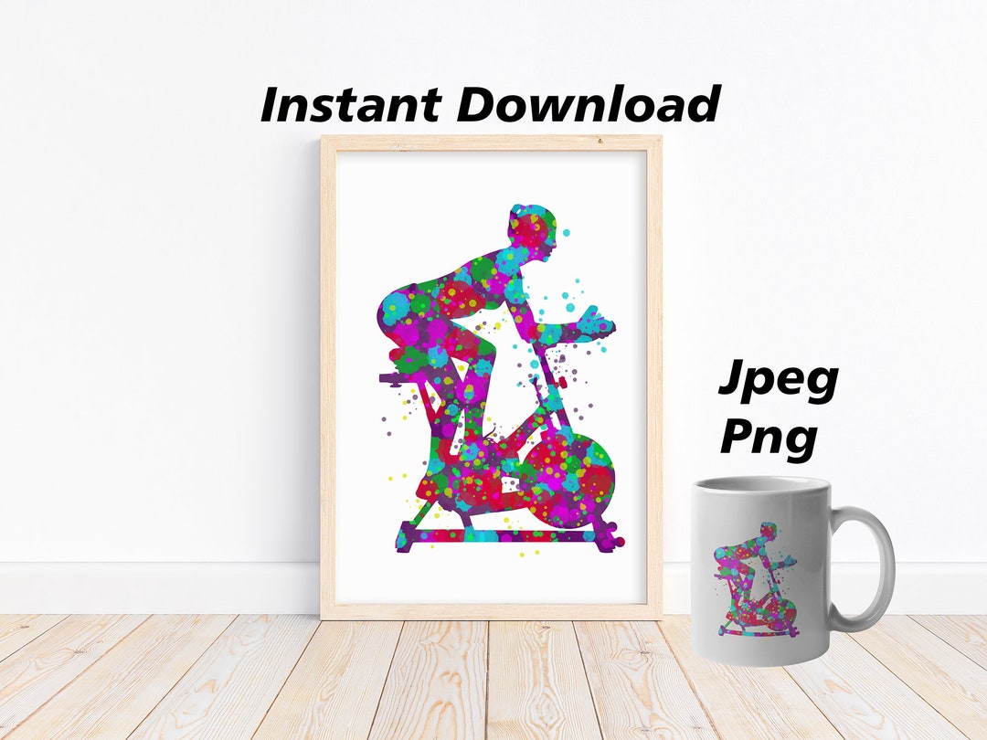 Spinning Bike Print , Spinning Printable Art, Spinning Posters ...
