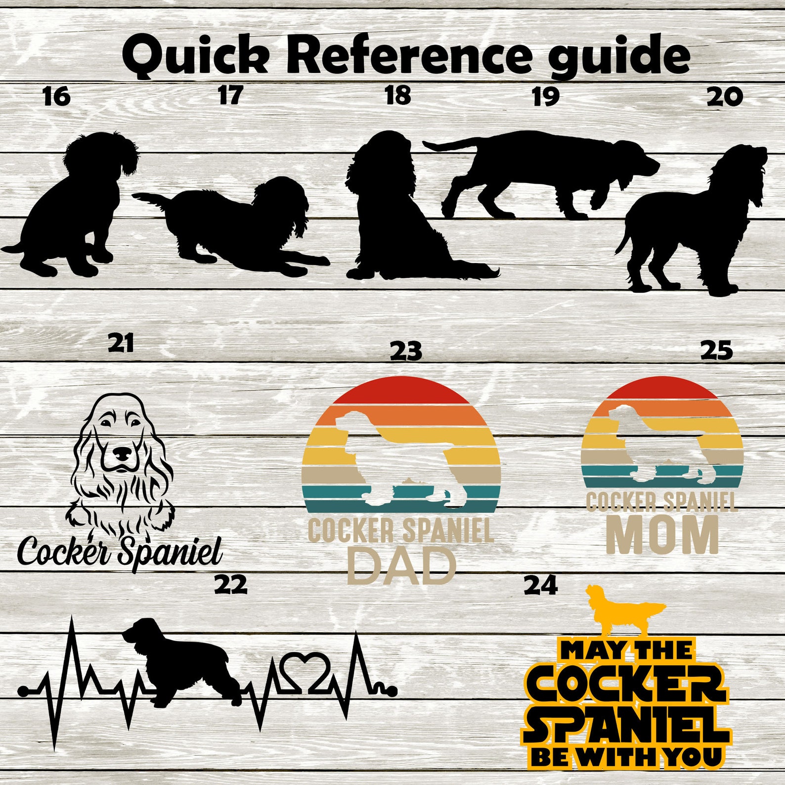 Cocker Spaniel Bundle Pack 25 Designs Digital Download | Etsy