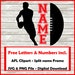 Australian Football League AFL Clipart: Black Split Name Frame Ball and ...
