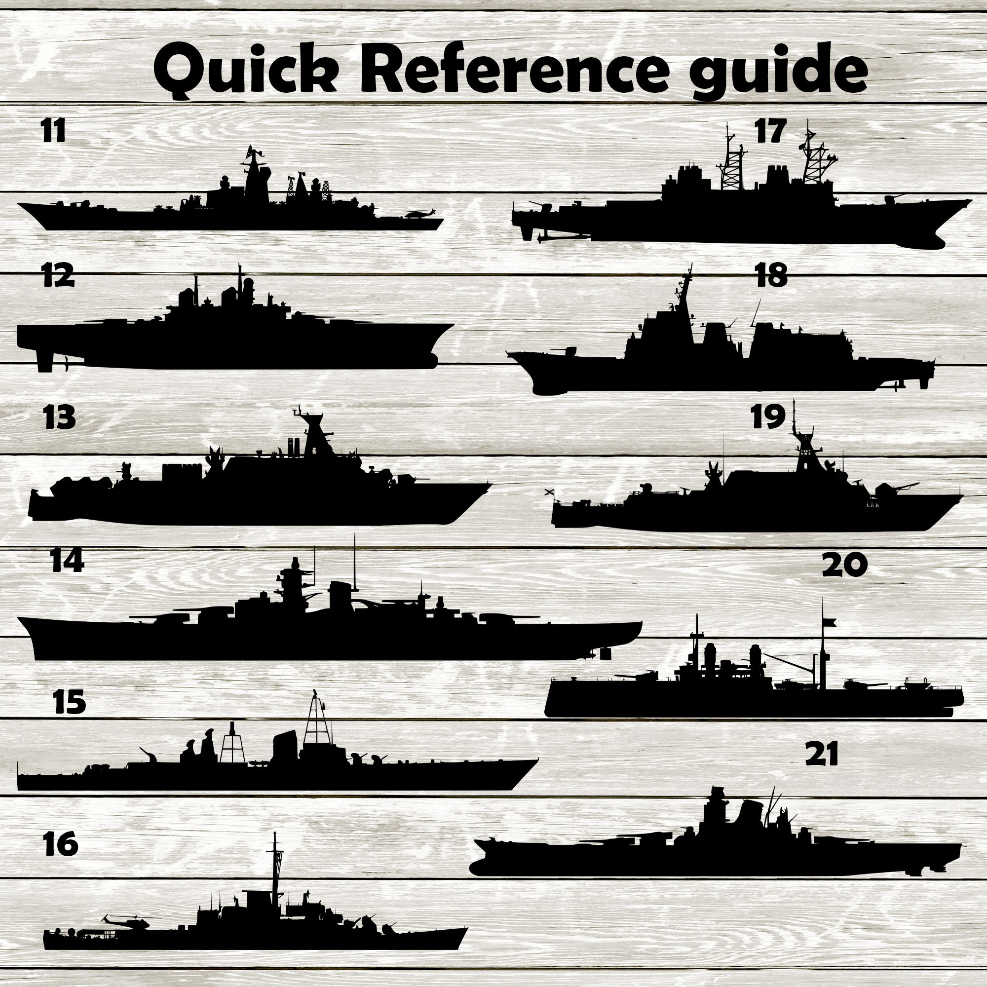 Navy Ships Silhouette Pack 21 Warship Designs Digital Download 21 Png ...