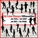 Line Dance Silhouette Pack - 20 Designs | Digital Download | 20 Png ...
