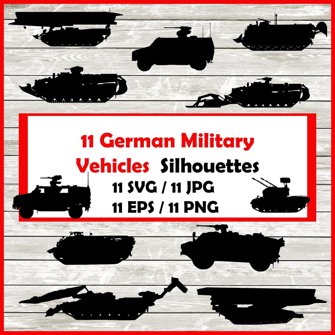 German Military Silhouette Pack - 11 Designs | Digital Download | 11 ...