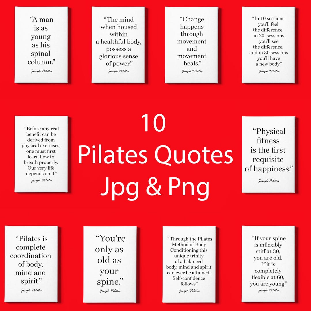 10 Pilates Quote Bundle, Pilates Print, Pilates Quote, Art, Pilates ...