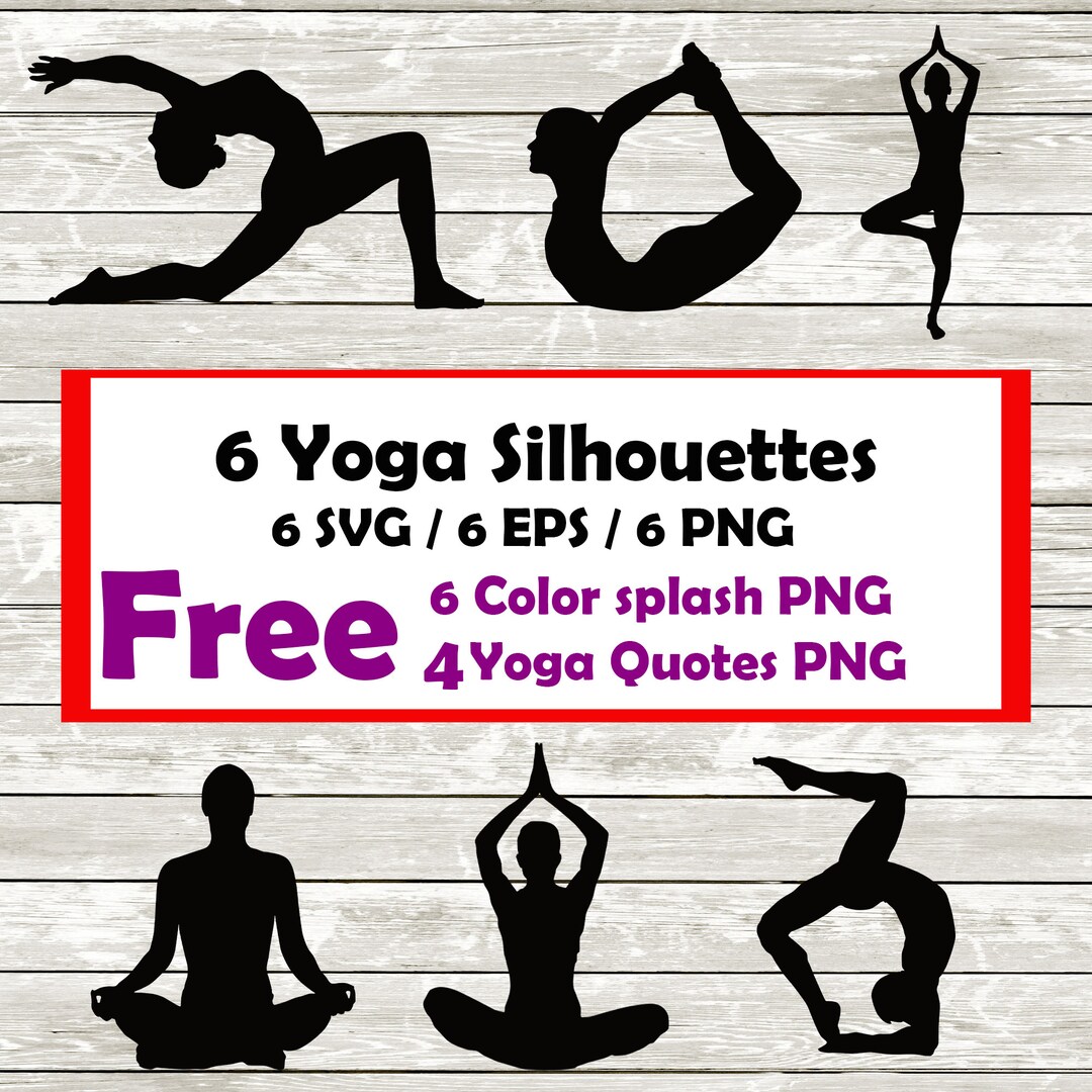 Yoga Bundle Pack -digital Download SVG , EPS , PNG Yoga Pilates Fitness ...