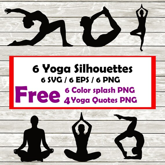 Yoga Bundle Pack digital Download SVG EPS PNG Yoga | Etsy