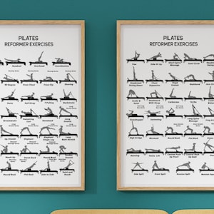 Pilates Reformer Poster 68 Pilates Move -home Pilates Studio Printable ...