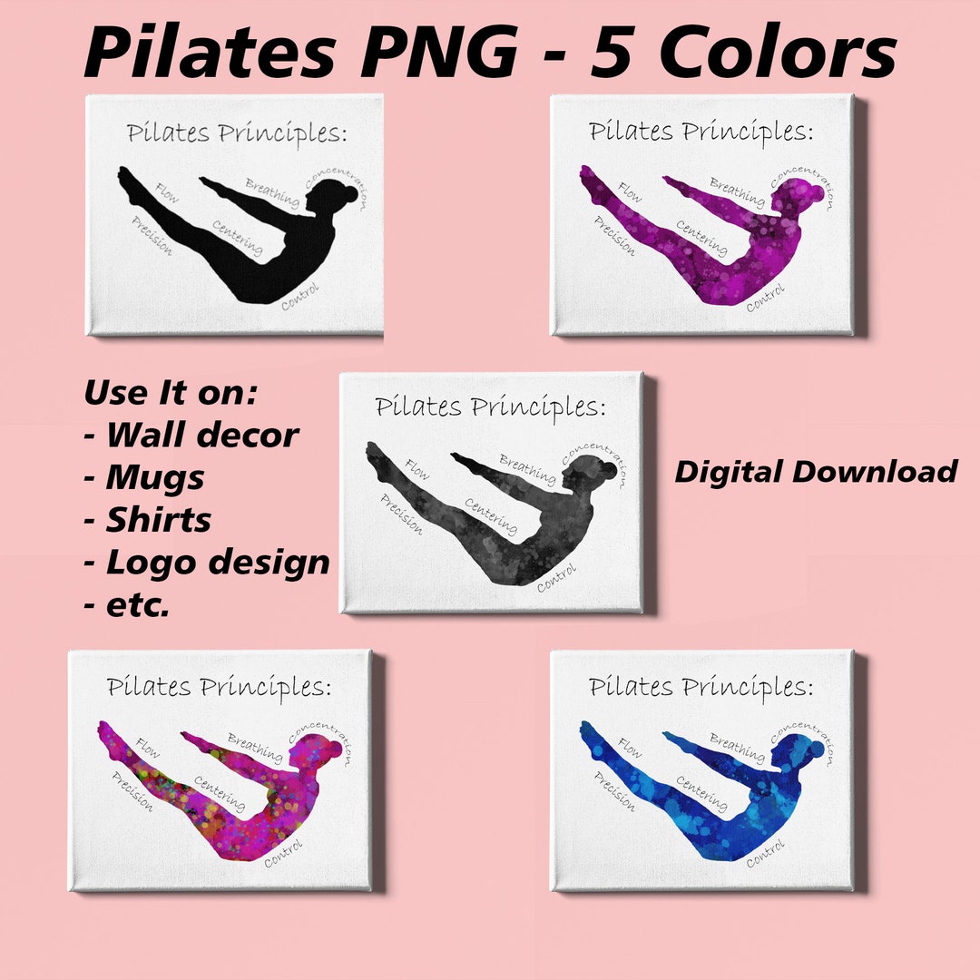 Pilates Principle Design PNG - 5 Different Color PNG - Ideal for ...