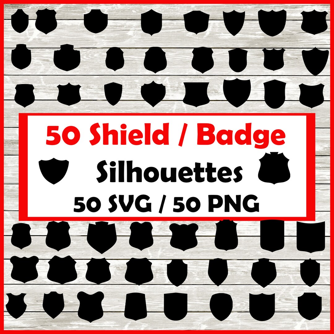 Shield / Badge Shape Pack - 50 Designs | Digital Download | 50 Png ...