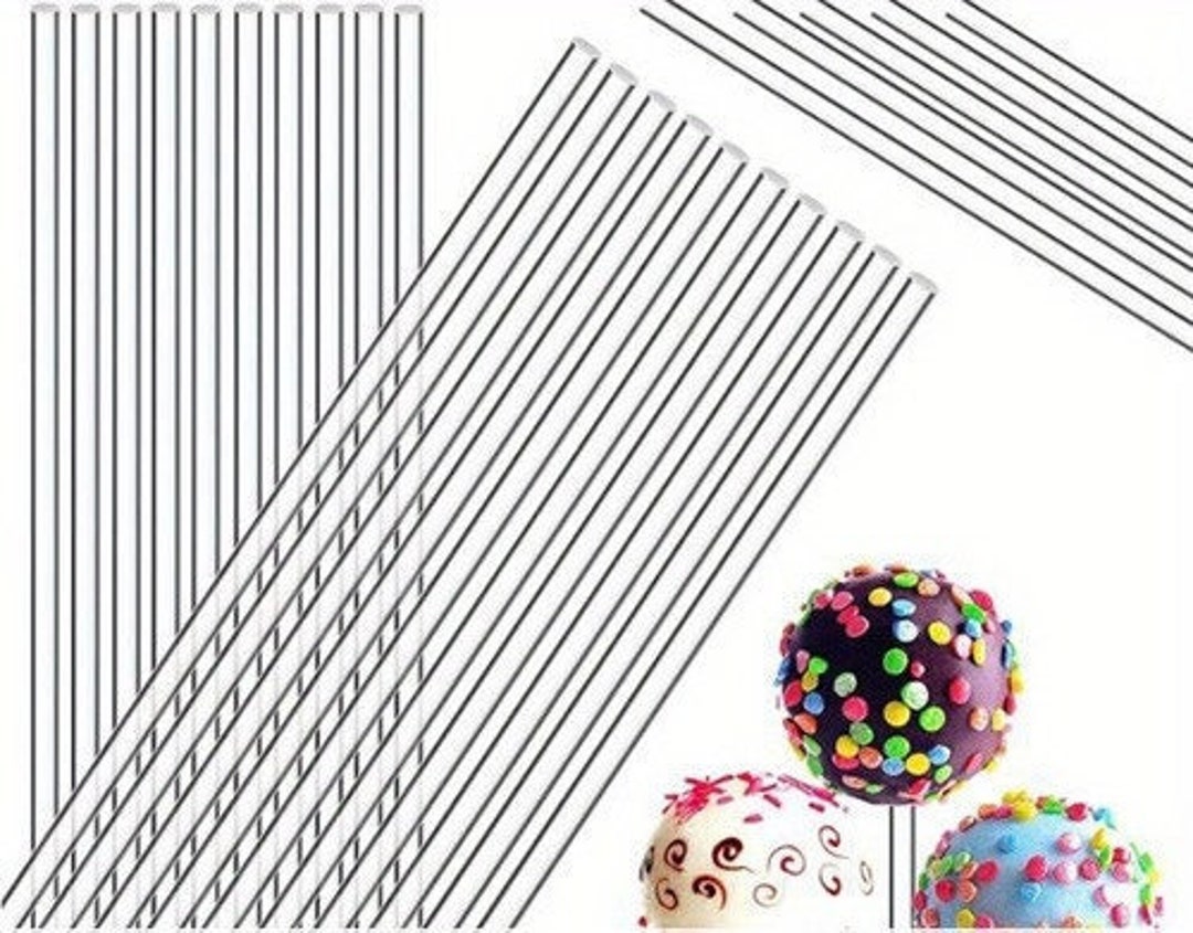 Clear Acrylic Cake Cupcake Topper Sticks. 3mm X 150mm, Lollipop Sticks ...