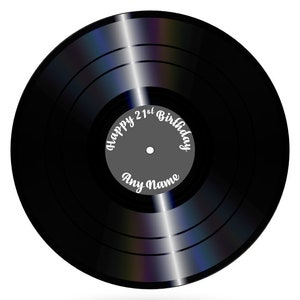 Vinyl Record Edible Cake Topper - Etsy