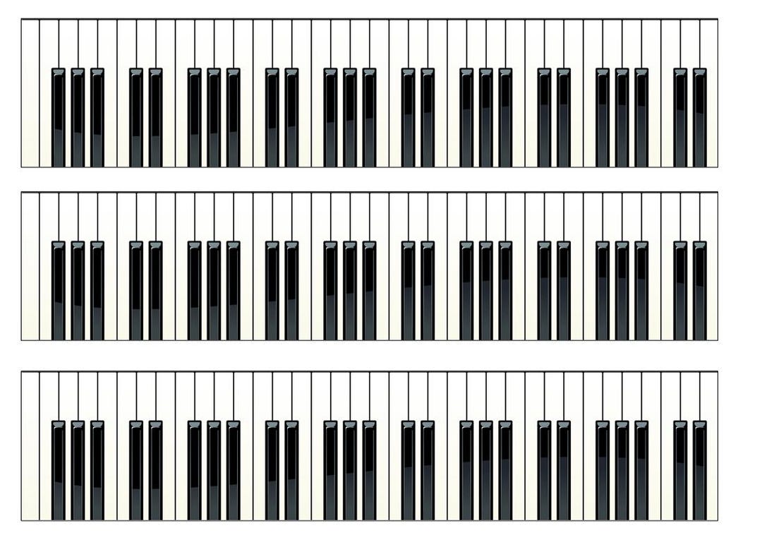 2 or 3 Strips of Piano Keyboard Musical Edible Icing Printed Cake Wrap ...