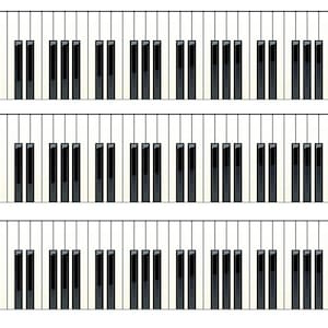 2 or 3 Strips of Piano Keyboard Musical Edible Icing Printed Cake Wrap ...