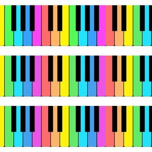 2 or 3 Strips of Piano Keyboard Musical Edible Icing Printed Cake Wrap ...