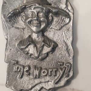 Alfred E Neuman Me Worry Plaque - Etsy