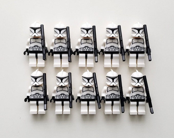 10pcs Star Wars Phase 1 Clone Trooper Minifigures Set Custom Printed ...