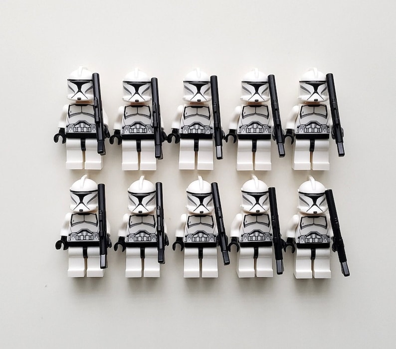 10pcs Star Wars Phase 1 Clone Trooper Minifigures Set Custom Printed ...