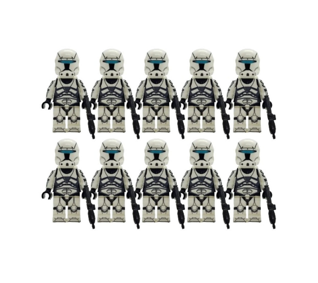 10pcs Star Wars Clone Commando Minifigures Set Custom Printed Figure ...
