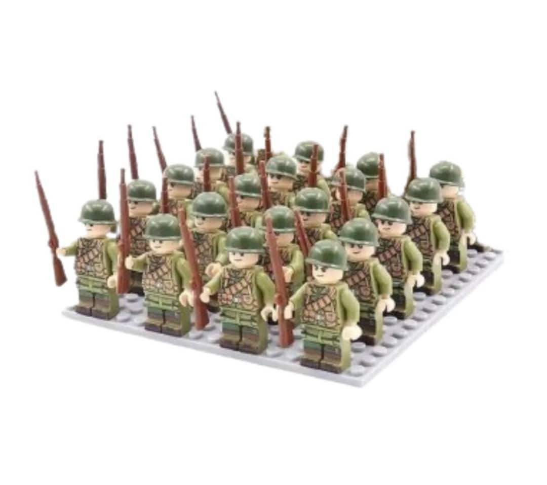 20pcs WW2 American Soldier Minifigures Building Blocks Set Military ...