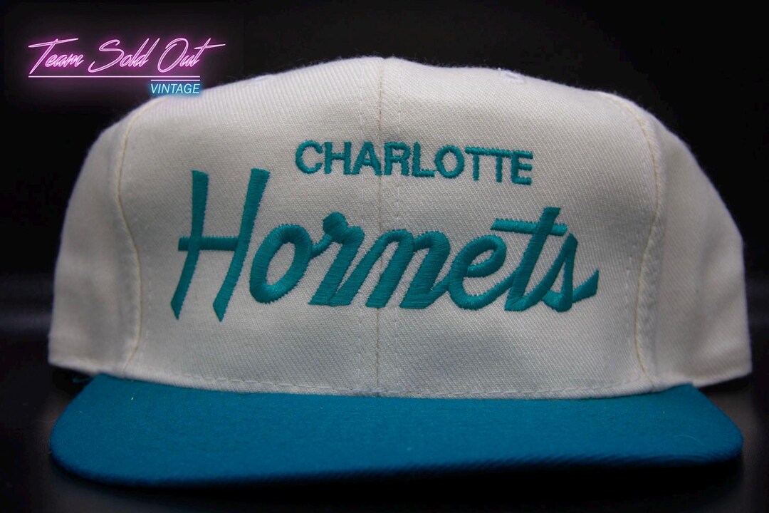 Vintage Charlotte Hornets Single Script Snapback Hat NBA - Etsy