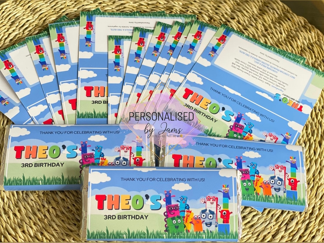 Numberblocks Chocolate Bar - Etsy Australia