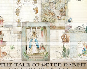 Peter Rabbit Printable Collage Sheet Junk Journal Digital Kit | Etsy