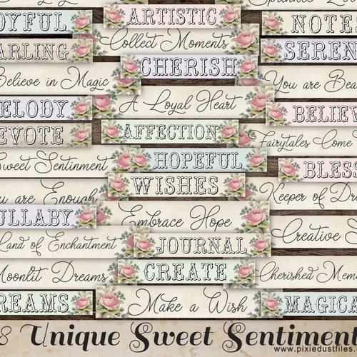 Printable Junk Journal Words Positive Quotes Affirmations - Etsy