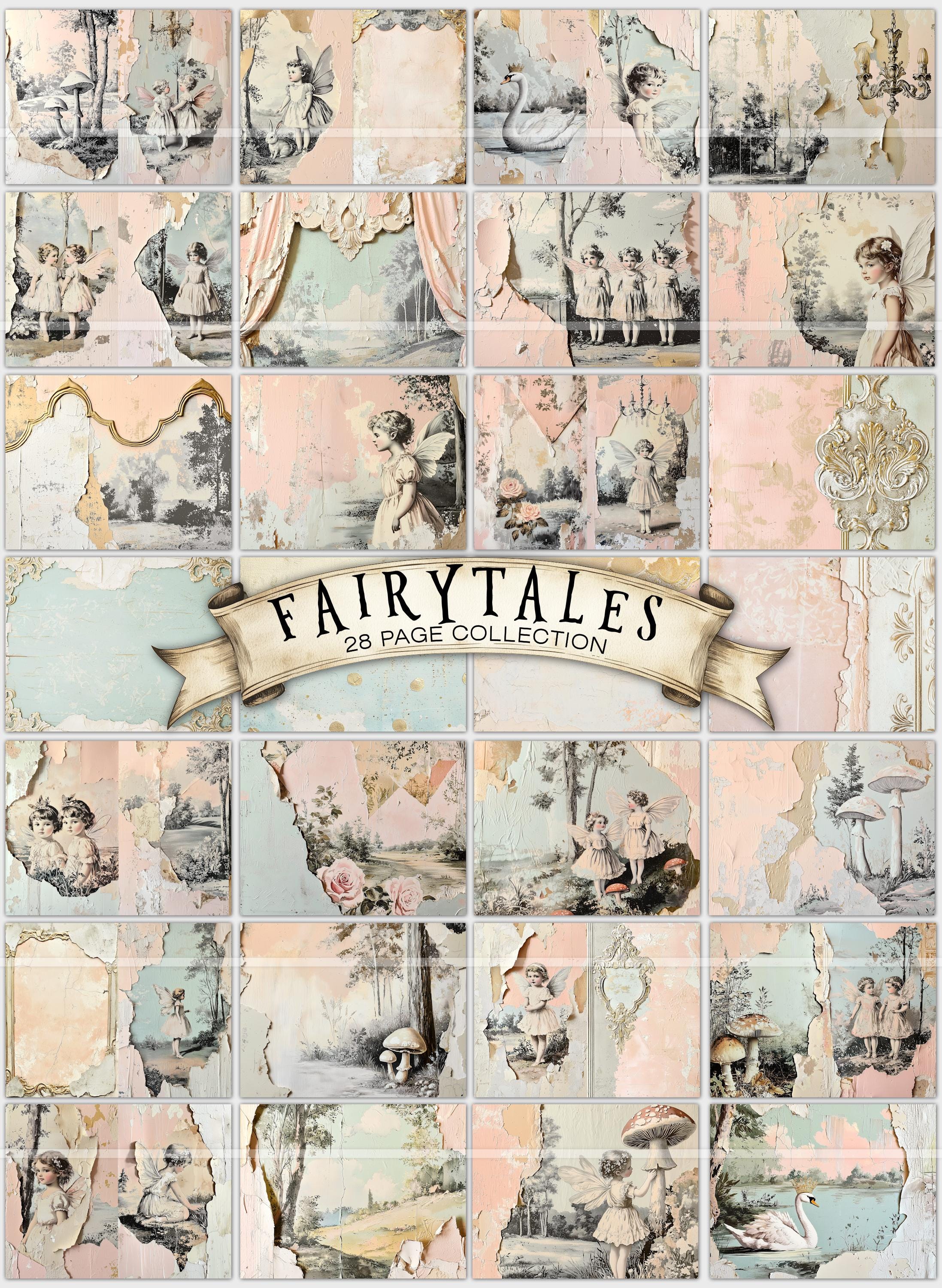 Fairytales, Printable Junk Journal Kit, Fairy Theme Journal Pages ...