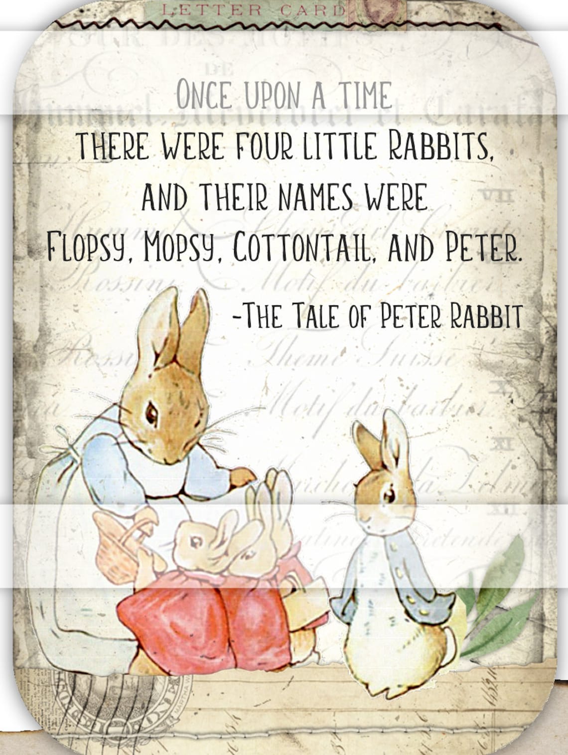 Printable Peter Rabbit Quotes Beatrix Potter Images Digital - Etsy