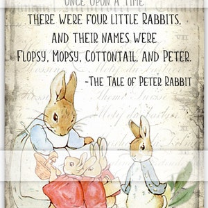 Printable Peter Rabbit Quotes Beatrix Potter Images Digital Collage ...