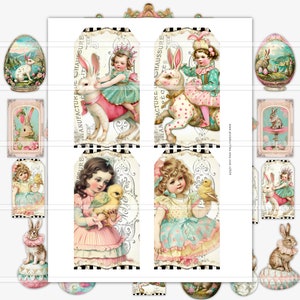 Hippity Hop Easter Crafting Printable Kit, Junk Journal Ephemera ...