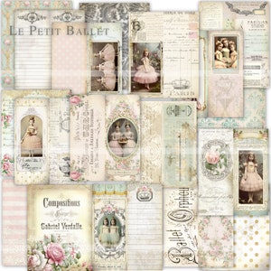 Ballet Junk Journal Kit, Printable Pages, Ballerina Theme Collage ...