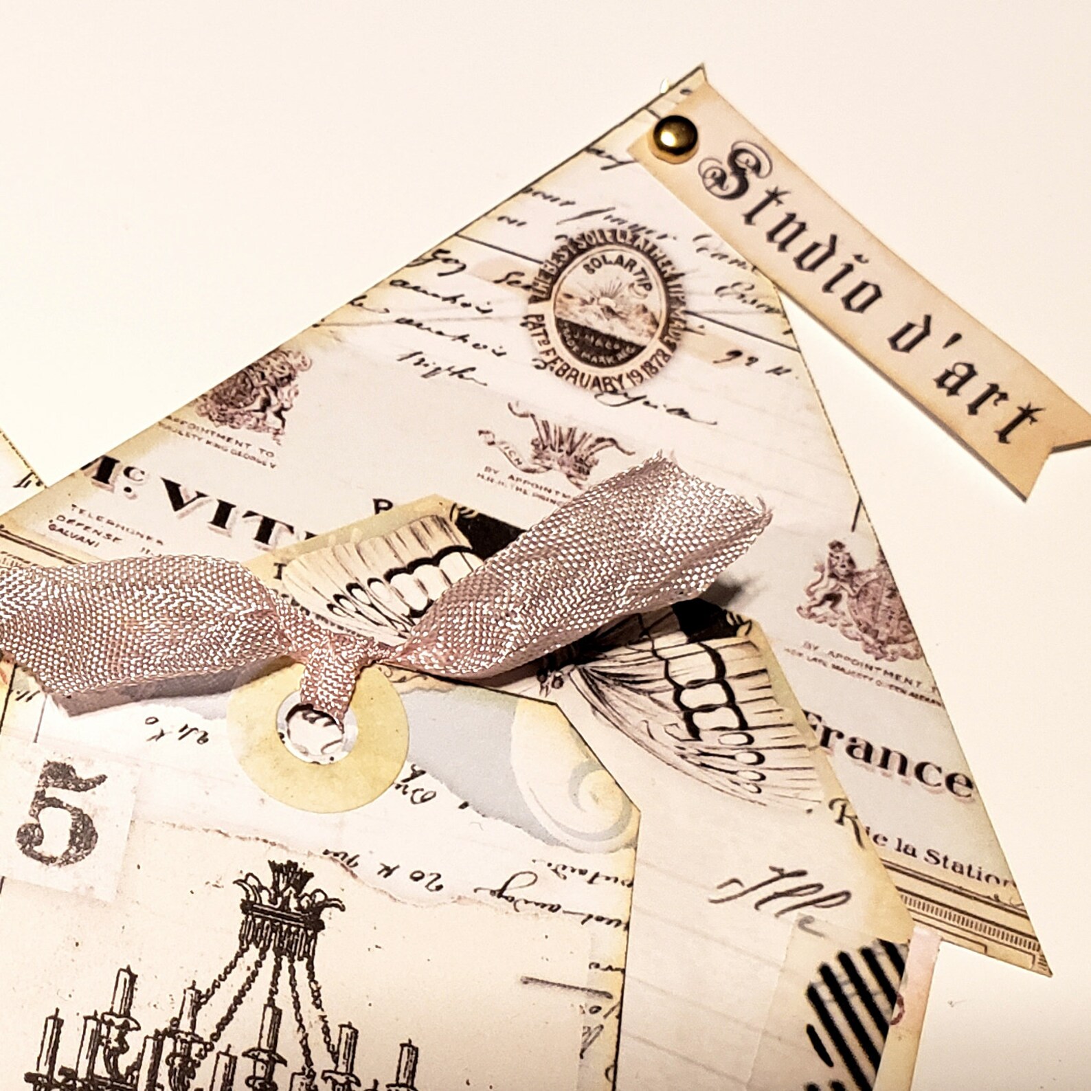 French Invoice Printable Houses Junk Journal Pockets Tags | Etsy