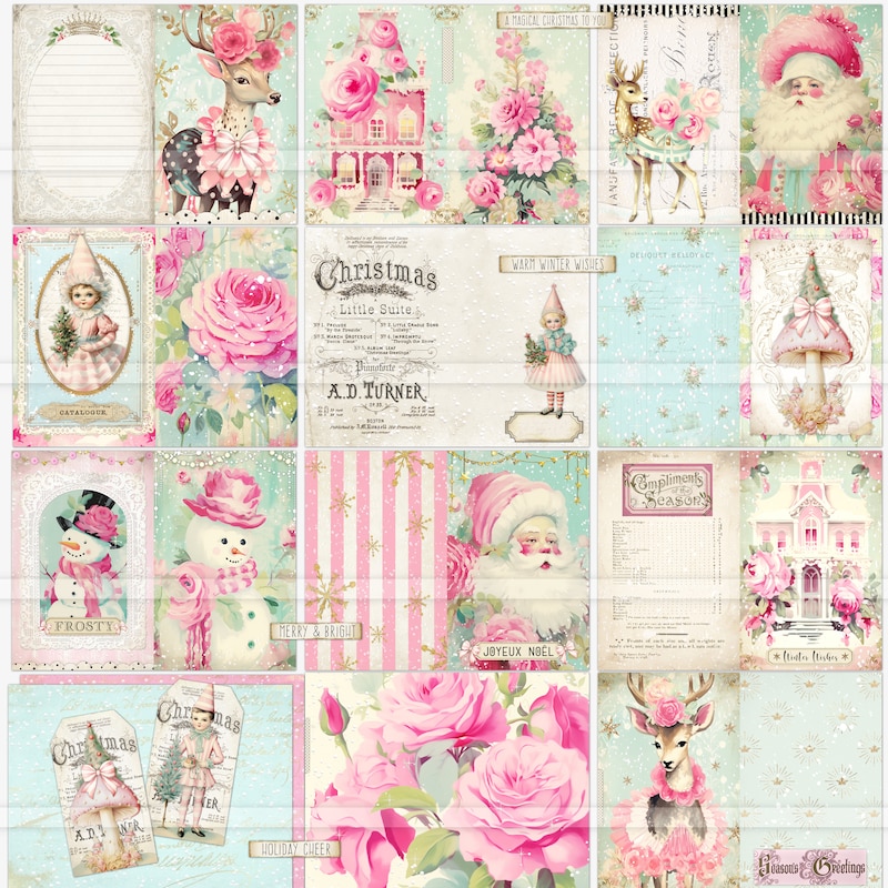 Pink Xmas Shabby Chic - Etsy UK